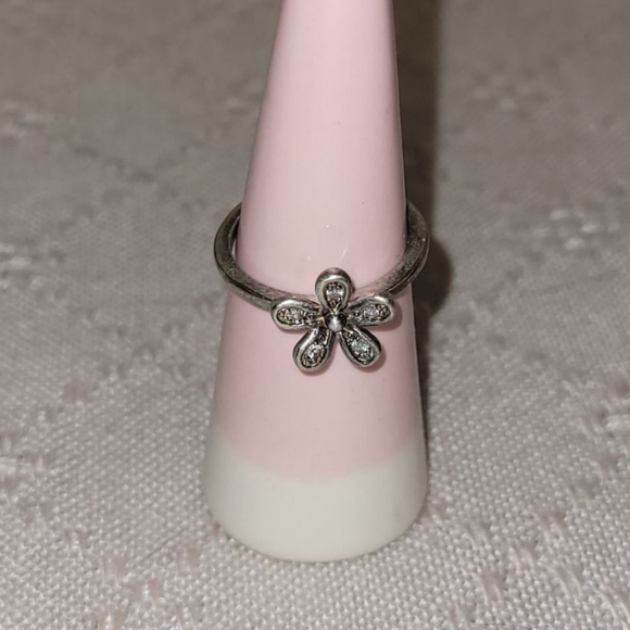 Pandora | Jewelry | Pandora Silver Flower Ring Size 6 | Poshmark
